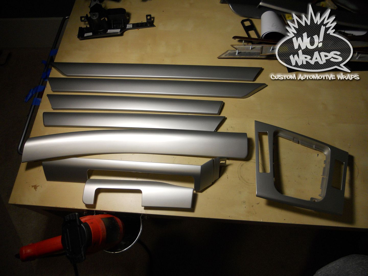 BMW e46 coupe interior trim Avery Supreme Brushed Titanium vinyl wrap ...