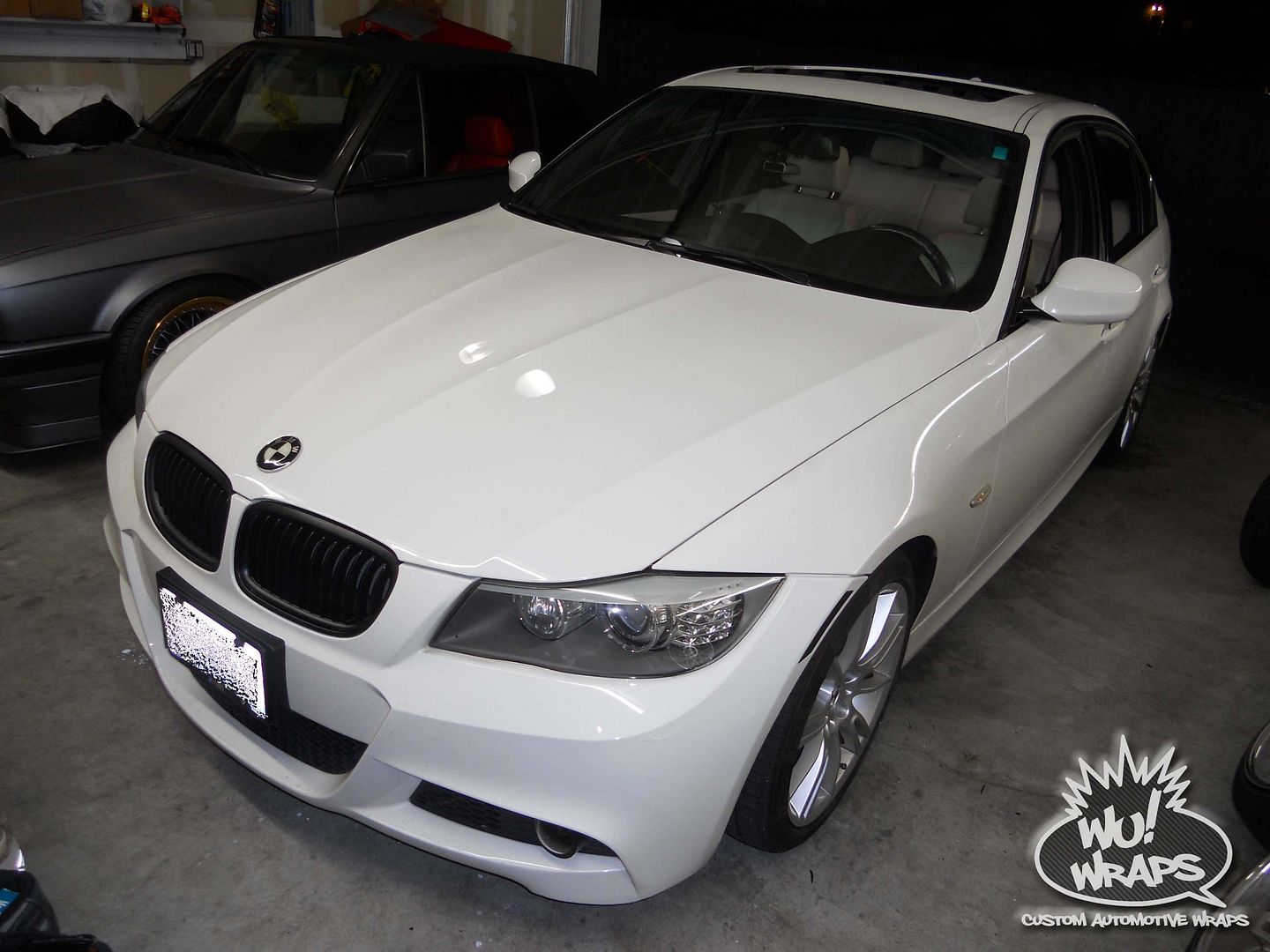 BMW e90 335i M-Sport interior trim Matte black cf fabric wrap Wu! Wraps ...