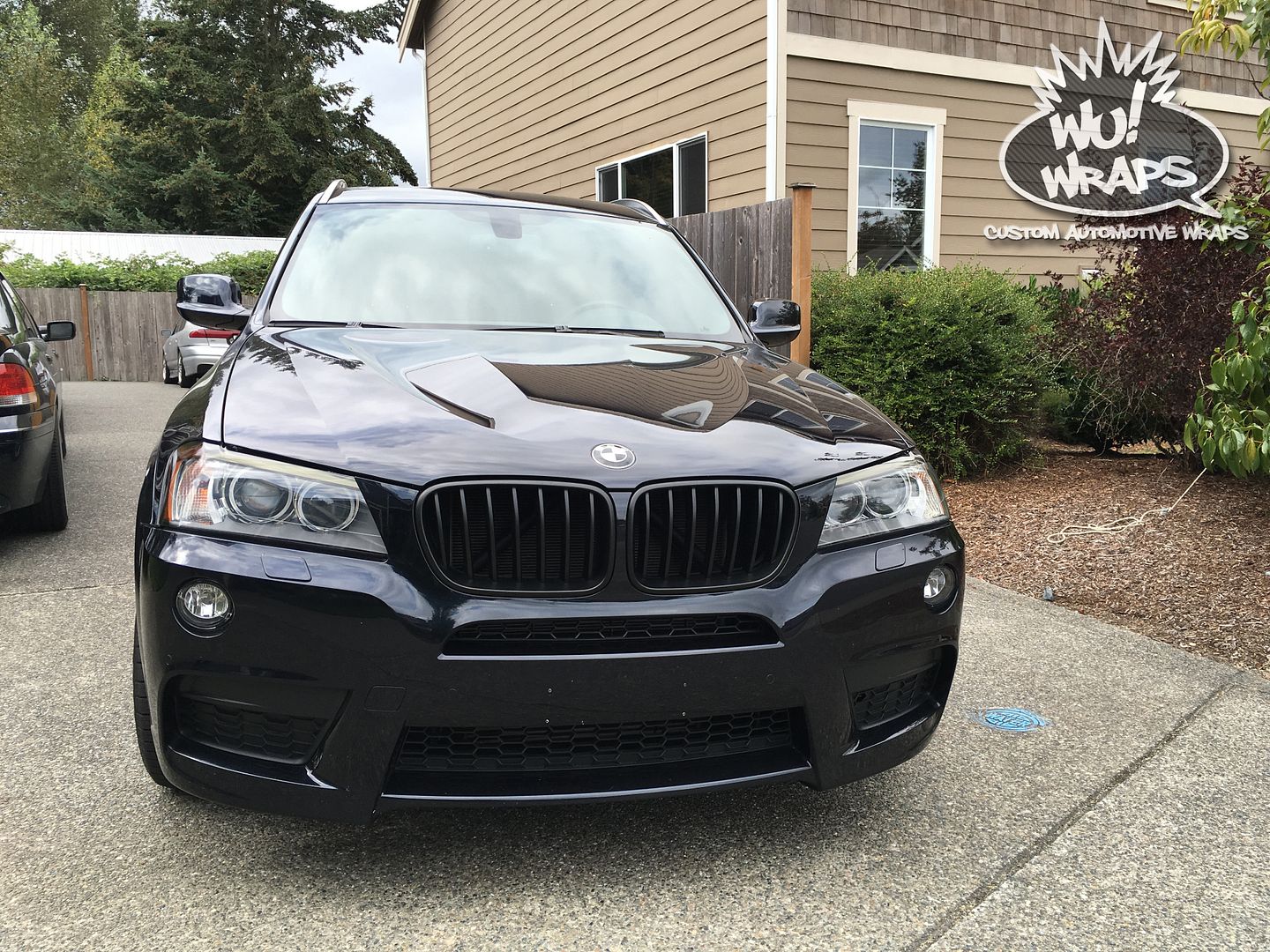 BMW X3 M-sport Oracal 8300 dark grey smoked taillights vinyl wrap Wu ...