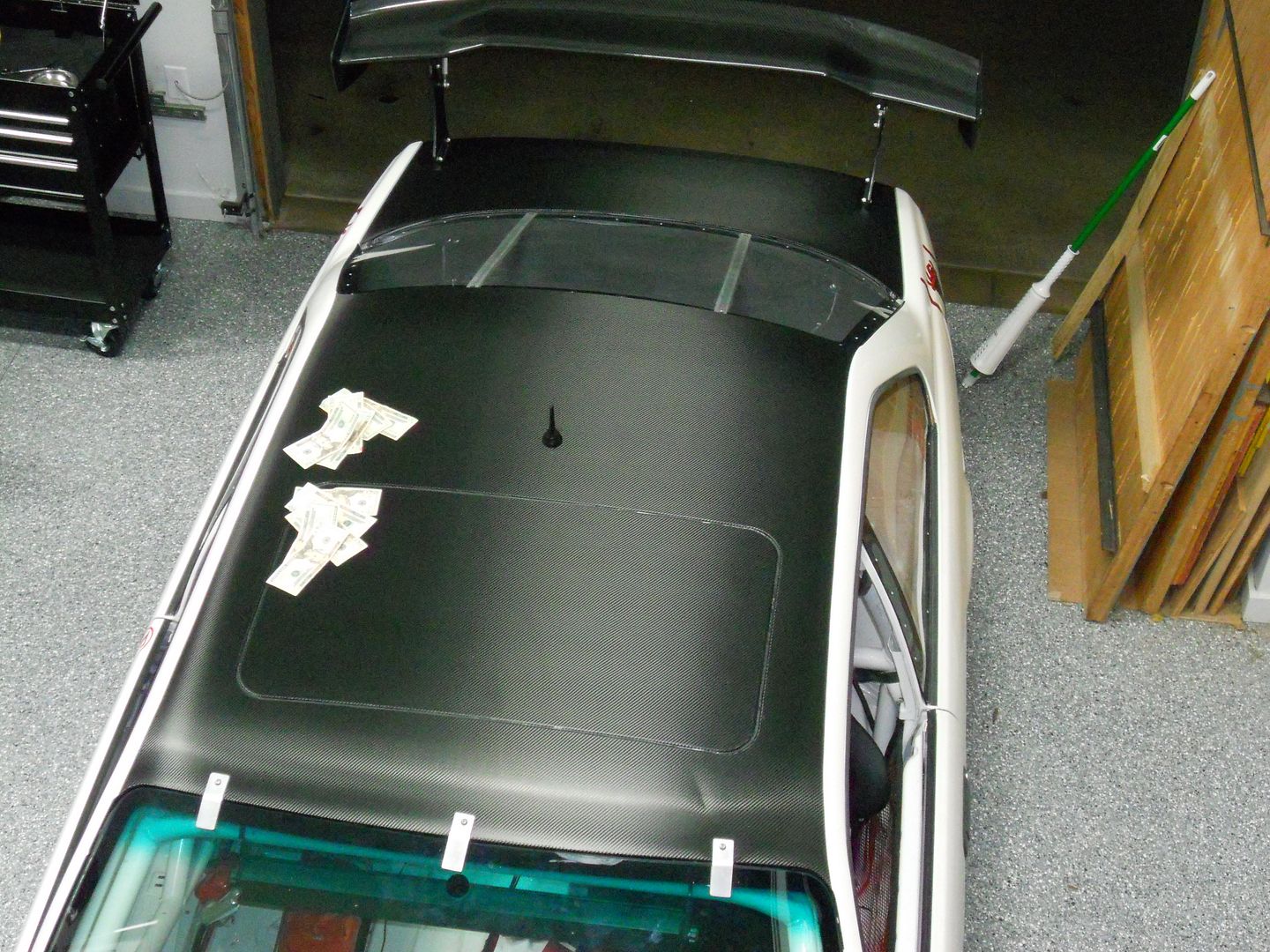 E36 M3 carbon fiber wrapped roof & trunk 3M 1080 series