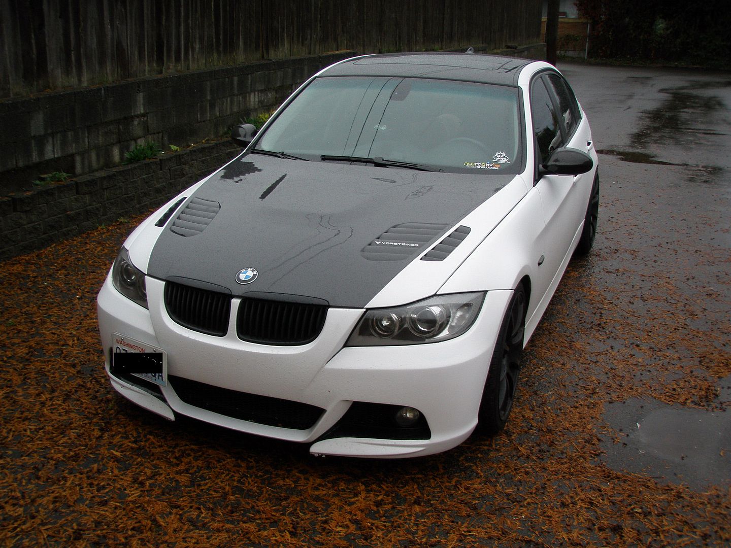 bmw e90 m3 bumper wrapped in matte white! teaser! | E46 Fanatics Forum